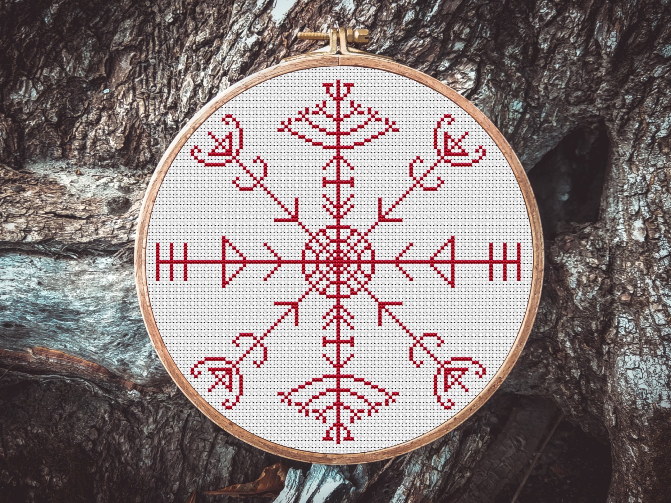 Veldismagn Cross Stitch Pattern PDF, Icelandic Vikings Amulet, Symbol ...
