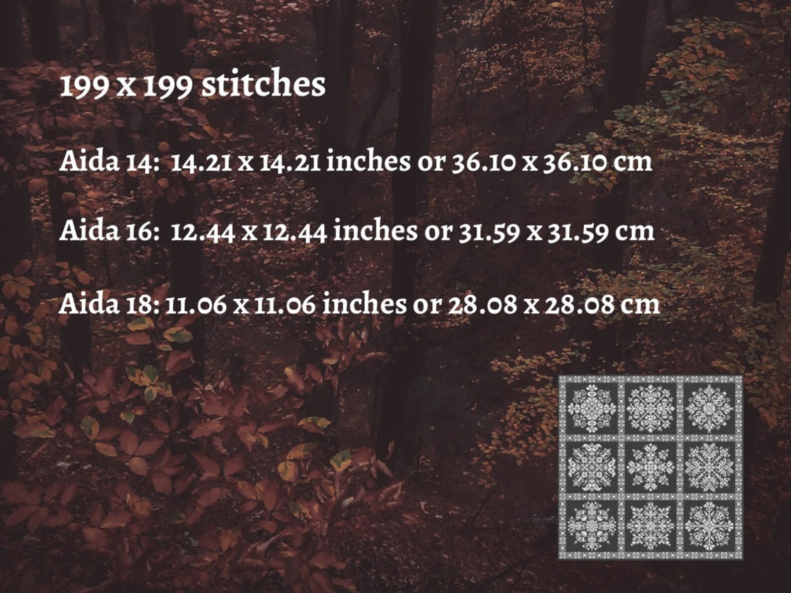 Snowflakes Monochrome Cross Stitch Pattern PDF Chart Cross Stitch Digital Pattern, Christmas ...