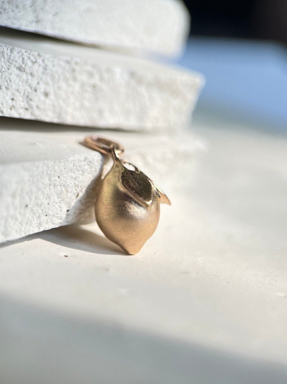 Gold Charm Yellow Lemon, Gold Lemon Charm, Lemon Necklace Gold, Citrus ...