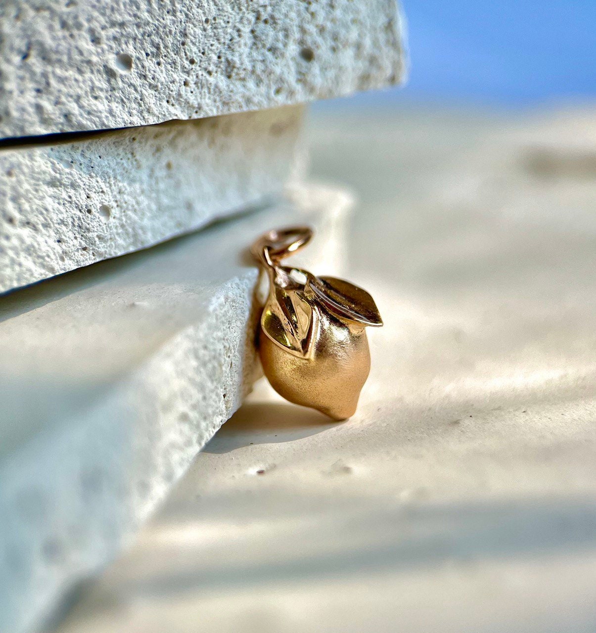 Gold Charm Yellow Lemon, Gold Lemon Charm, Lemon Necklace Gold, Citrus ...