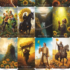 Sunflower Field Tarot Deck: 78 Cards, Indie Tarot - Etsy