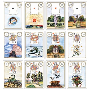 Classic Lenormand Deck 36 Cards With Grand Tableau Cloth - Etsy