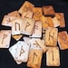 Wooden Runic Set, 25 Pcs With Velvet Pouch Wood Runes Elder Futhark - Etsy