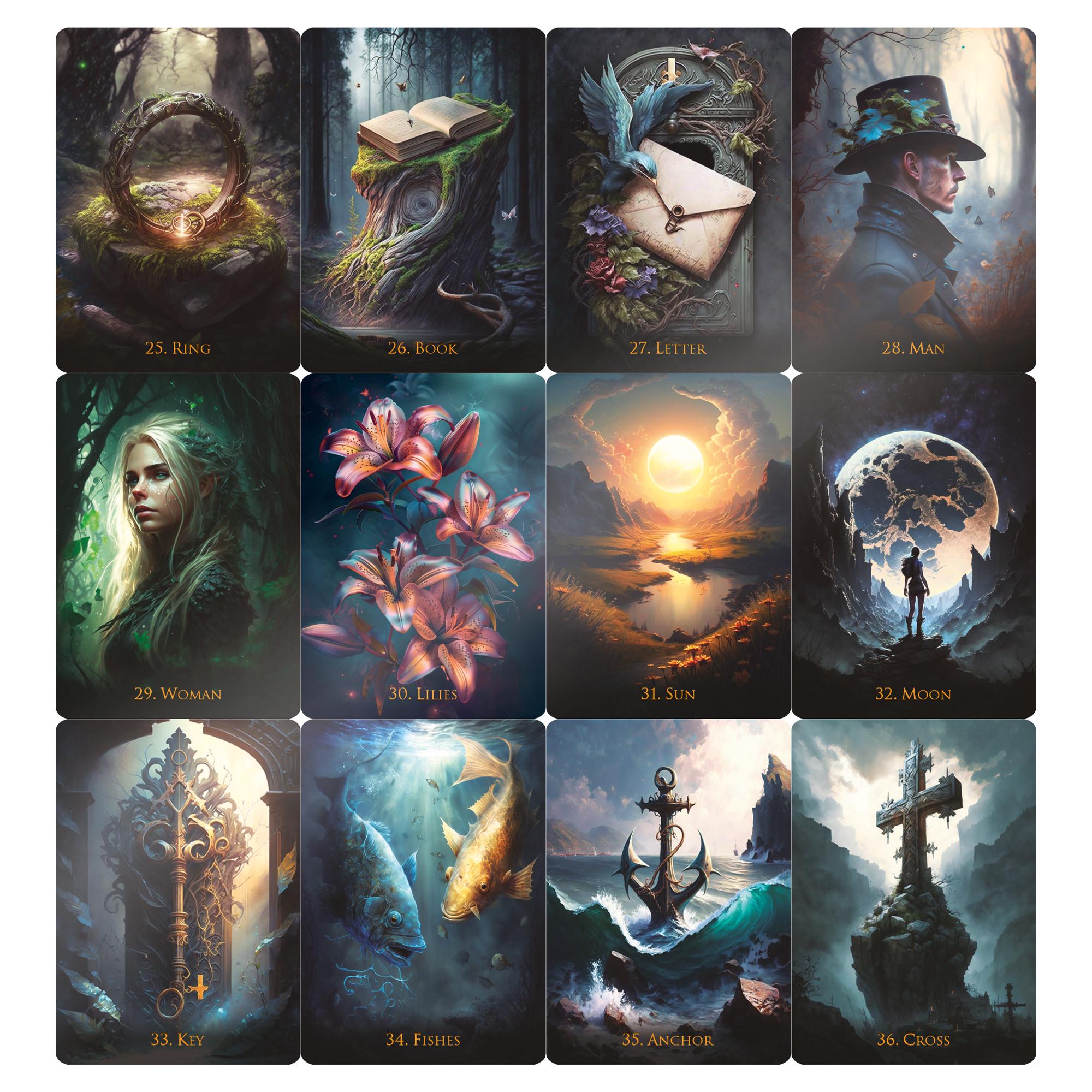 Weird World Lenormand 2nd Edition, 36 Cards Oracle Deck | Indie Tarot ...