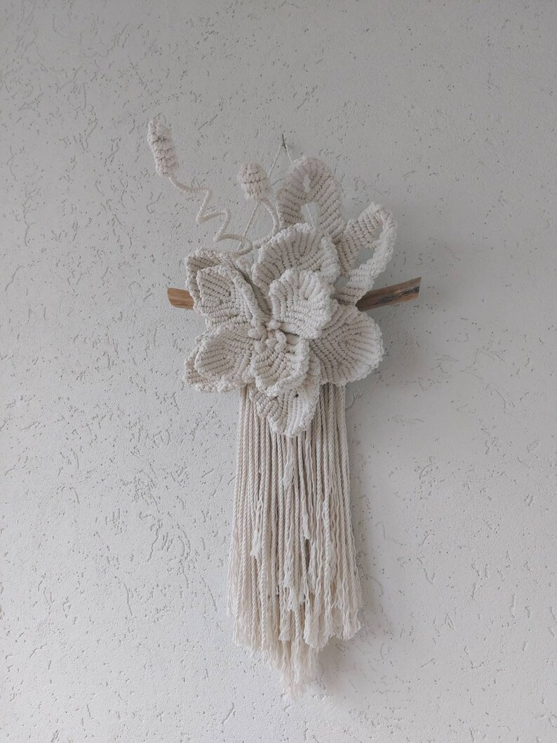Flower Macrame Wall Hanging Floral Wall Decor Flower Wall - Etsy
