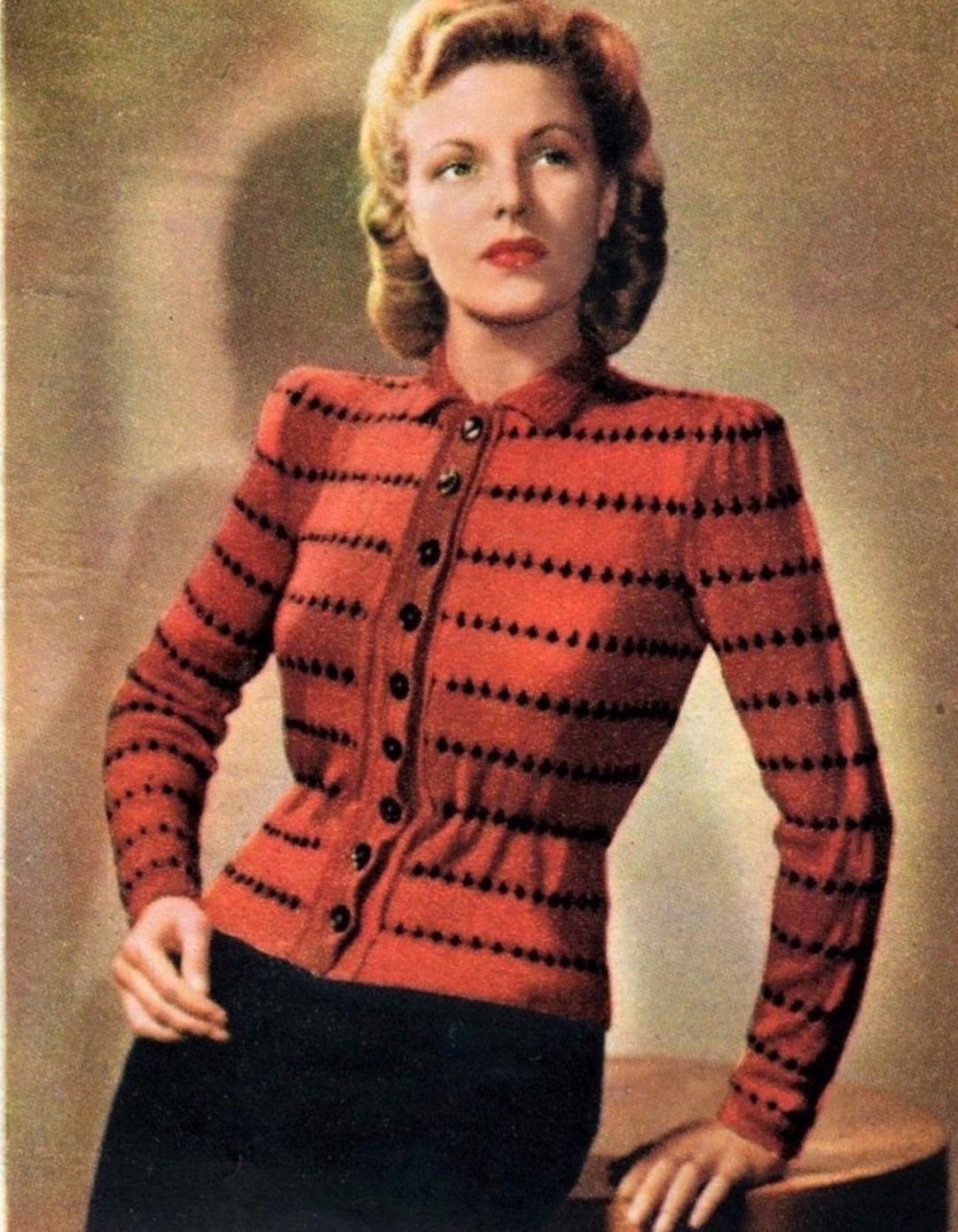 Knitting Patterns Cardigan, Vintage Cardigan Downloadable PDF, 1940s ...
