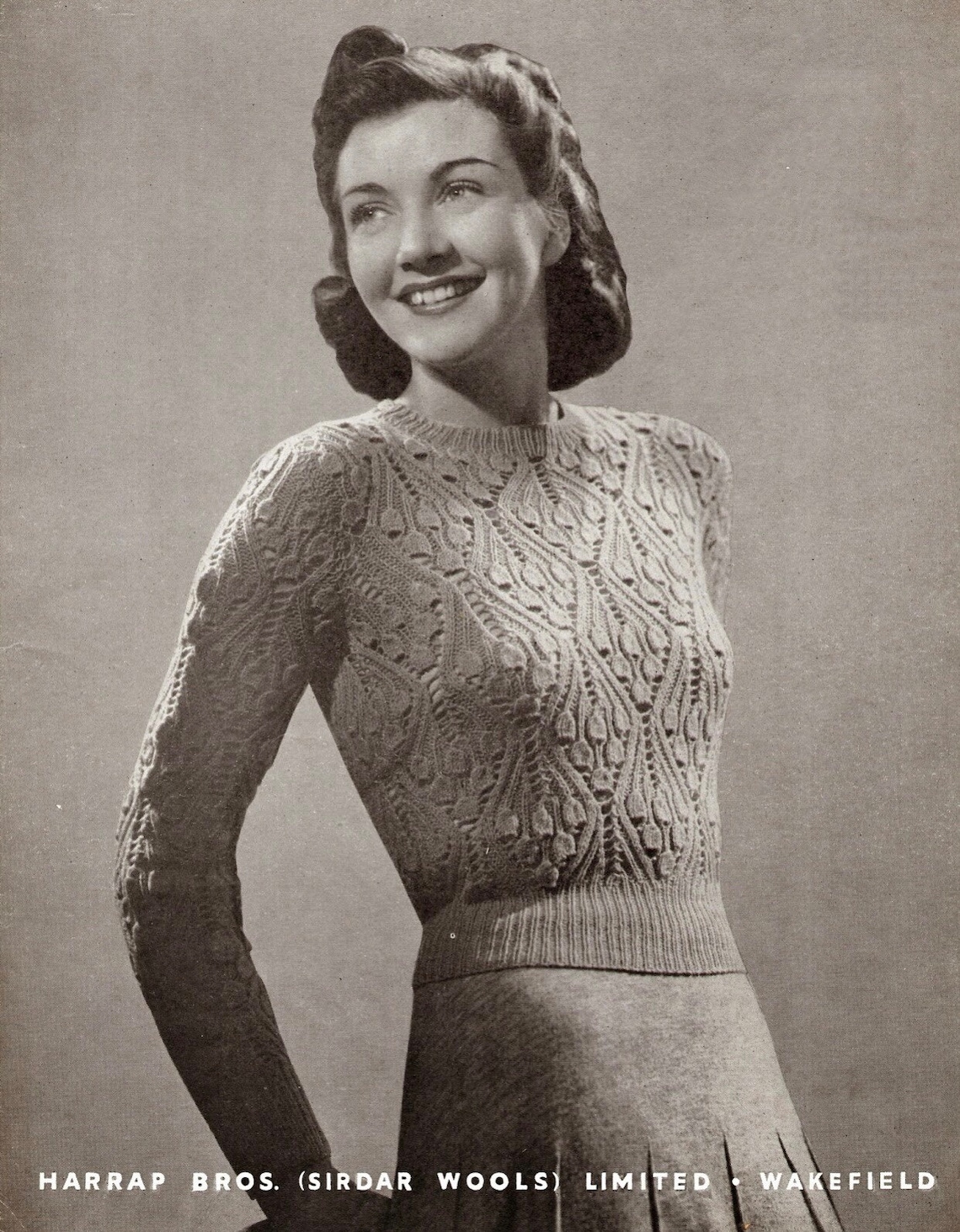 1940s Jumper, Knitted Jumper Pattern PDF, Vintage Knitting Patterns ...