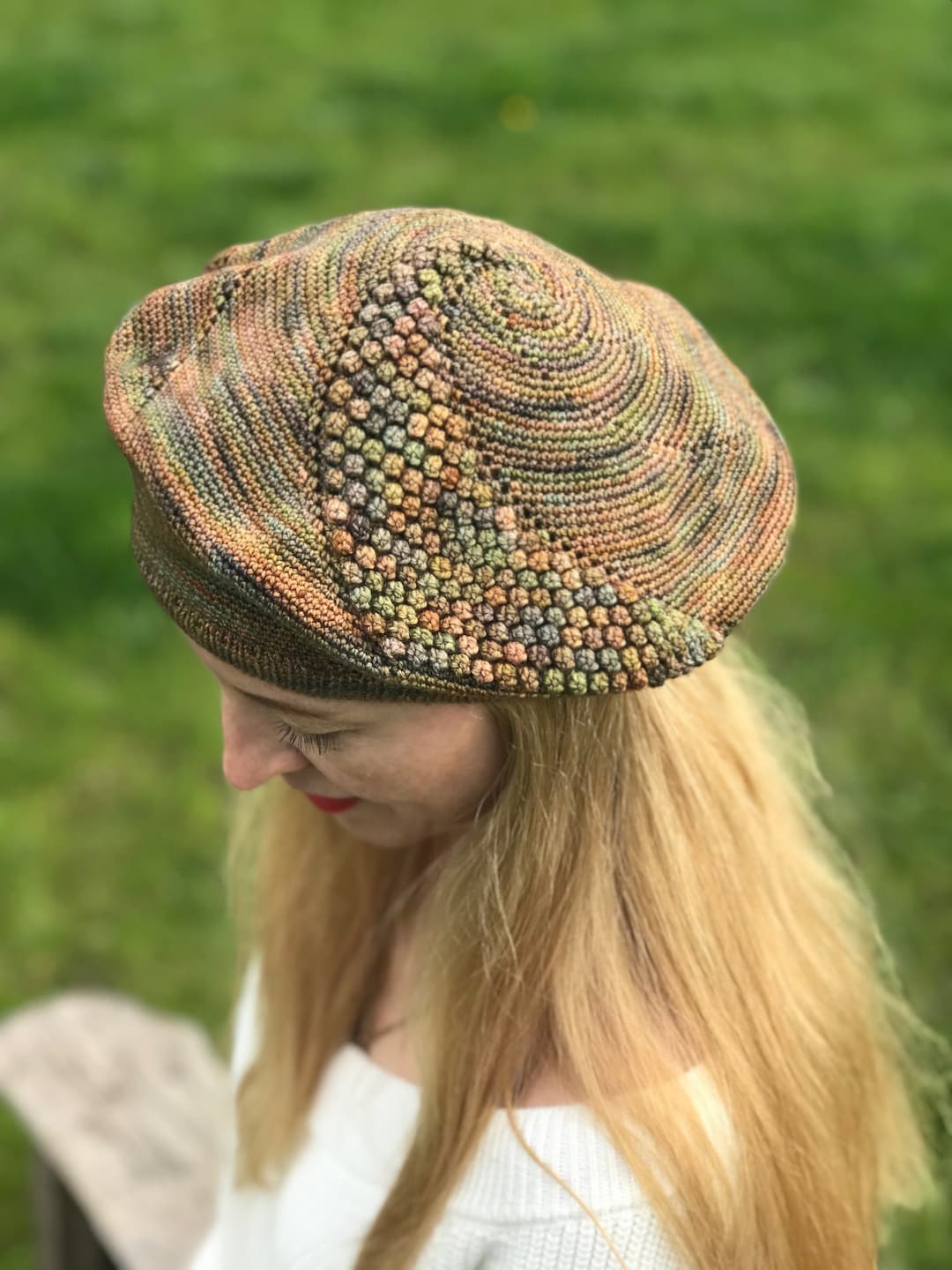 Crochet Beret Pattern, Vintage 30s Beret Tam PDF, Vintage Crochet Beret ...