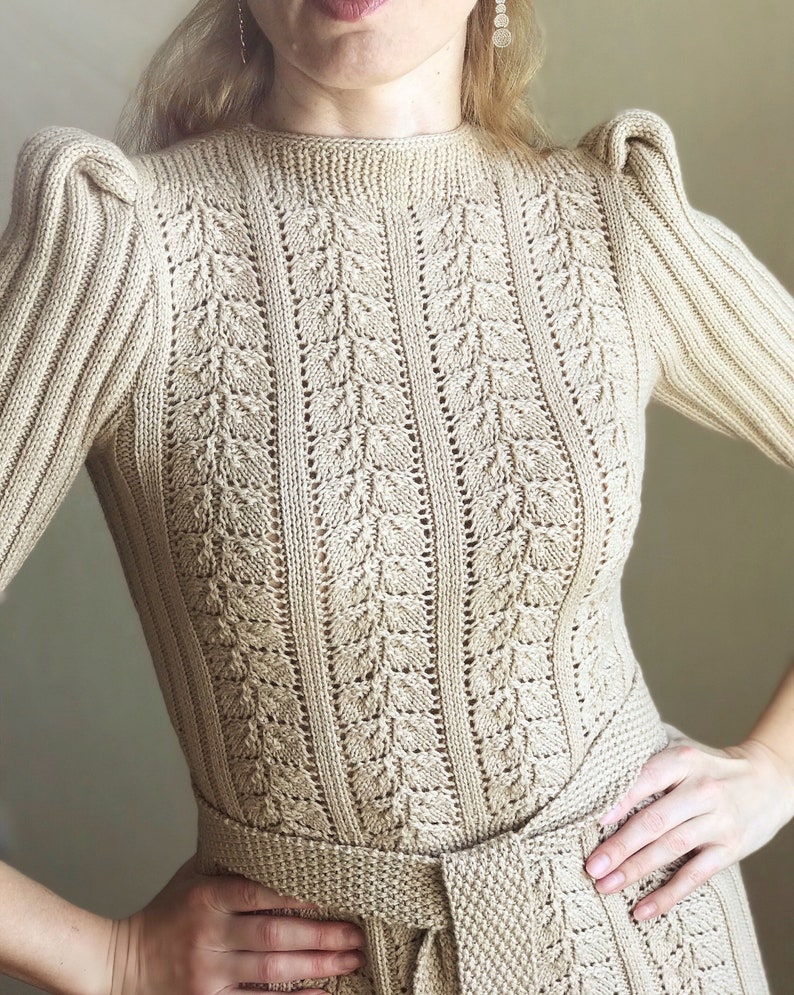 Vintage Knit Pattern Wool Knit Dress Pattern Summer Dress - Etsy