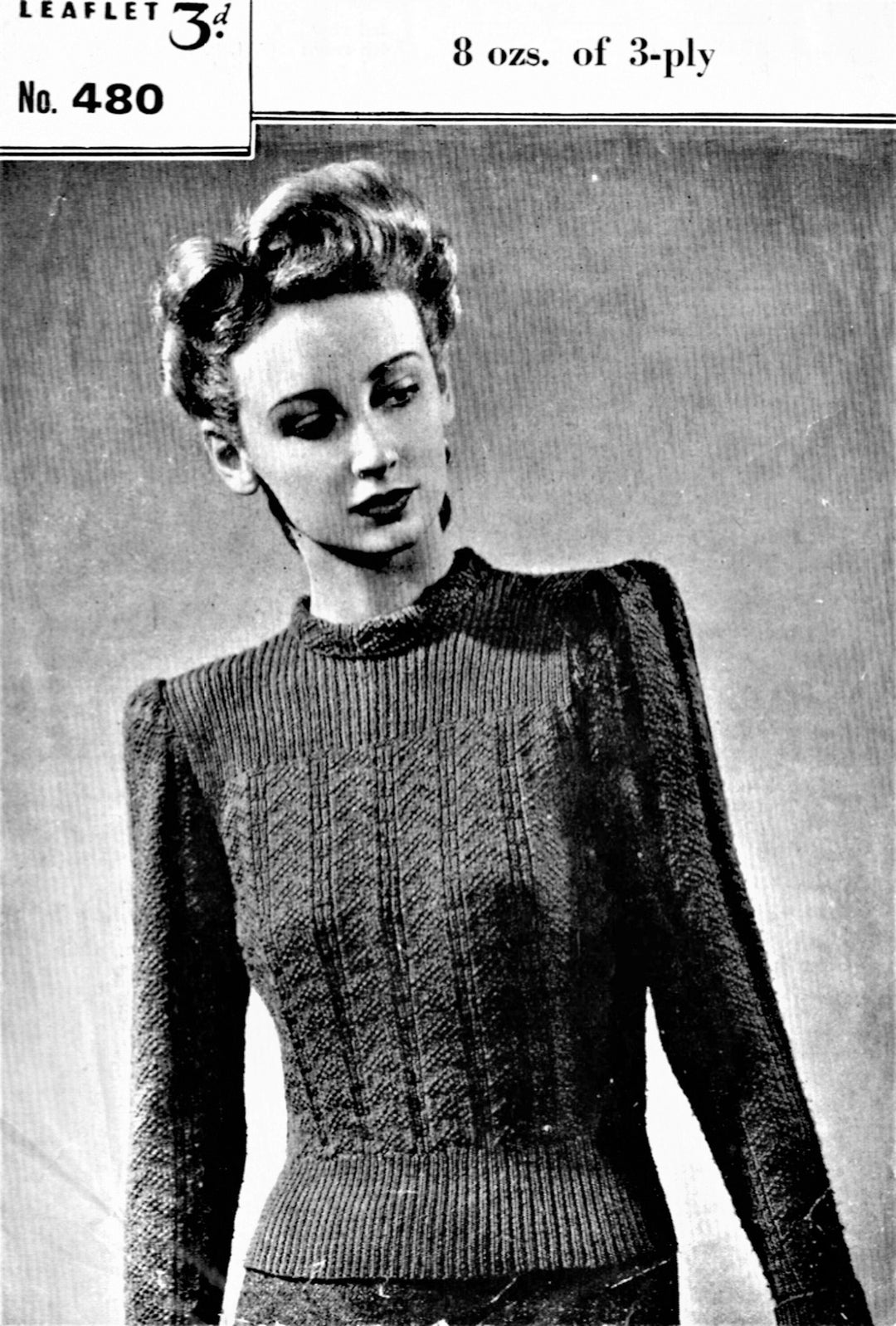 Knitting Patterns Sweater, Vintage Jumper Downloadable PDF, 1940s ...