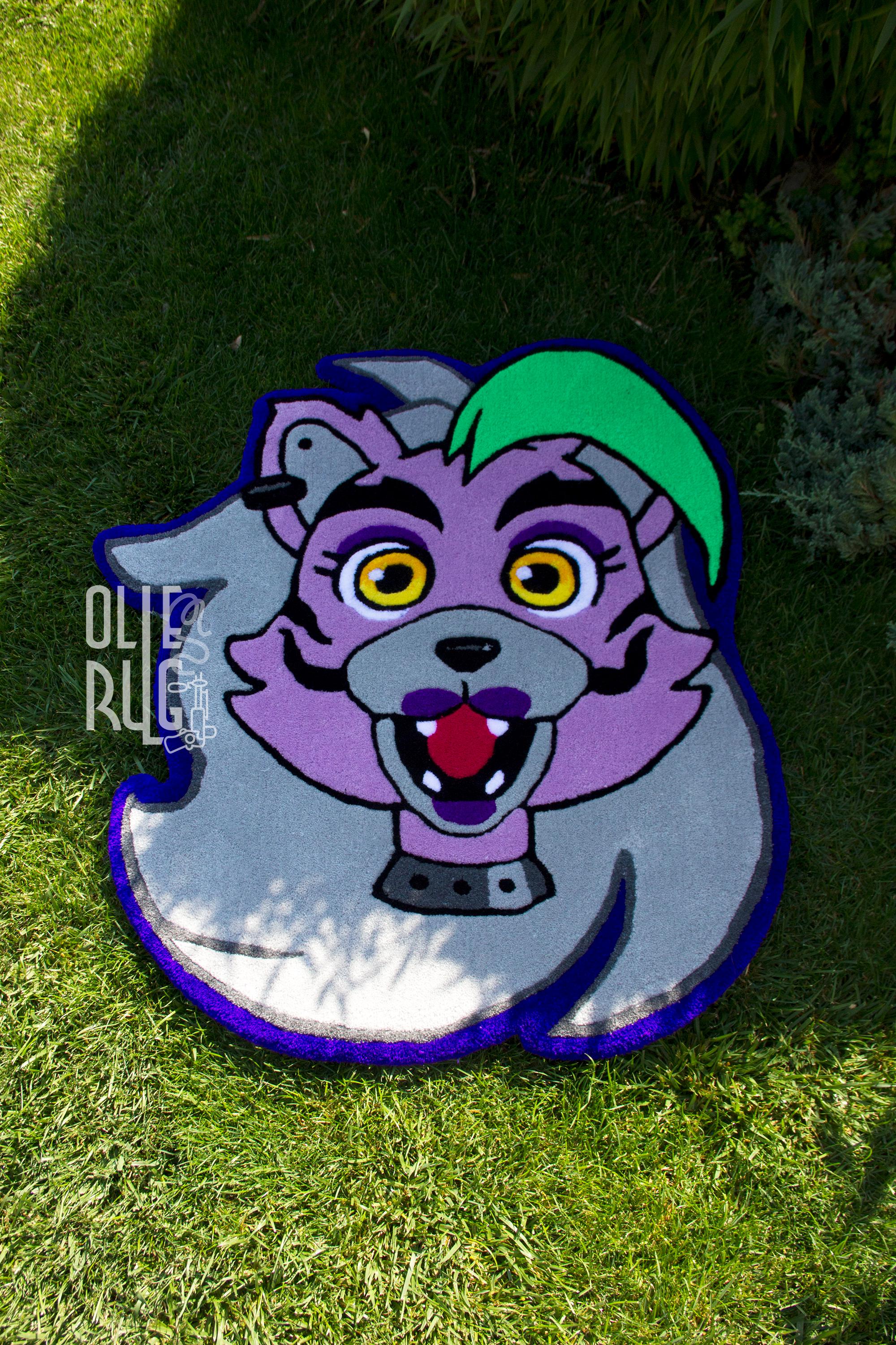Roxanne Wolf - FNAF Tufted Floor Rug - Gamer Bedroom Carpet - Handmade ...