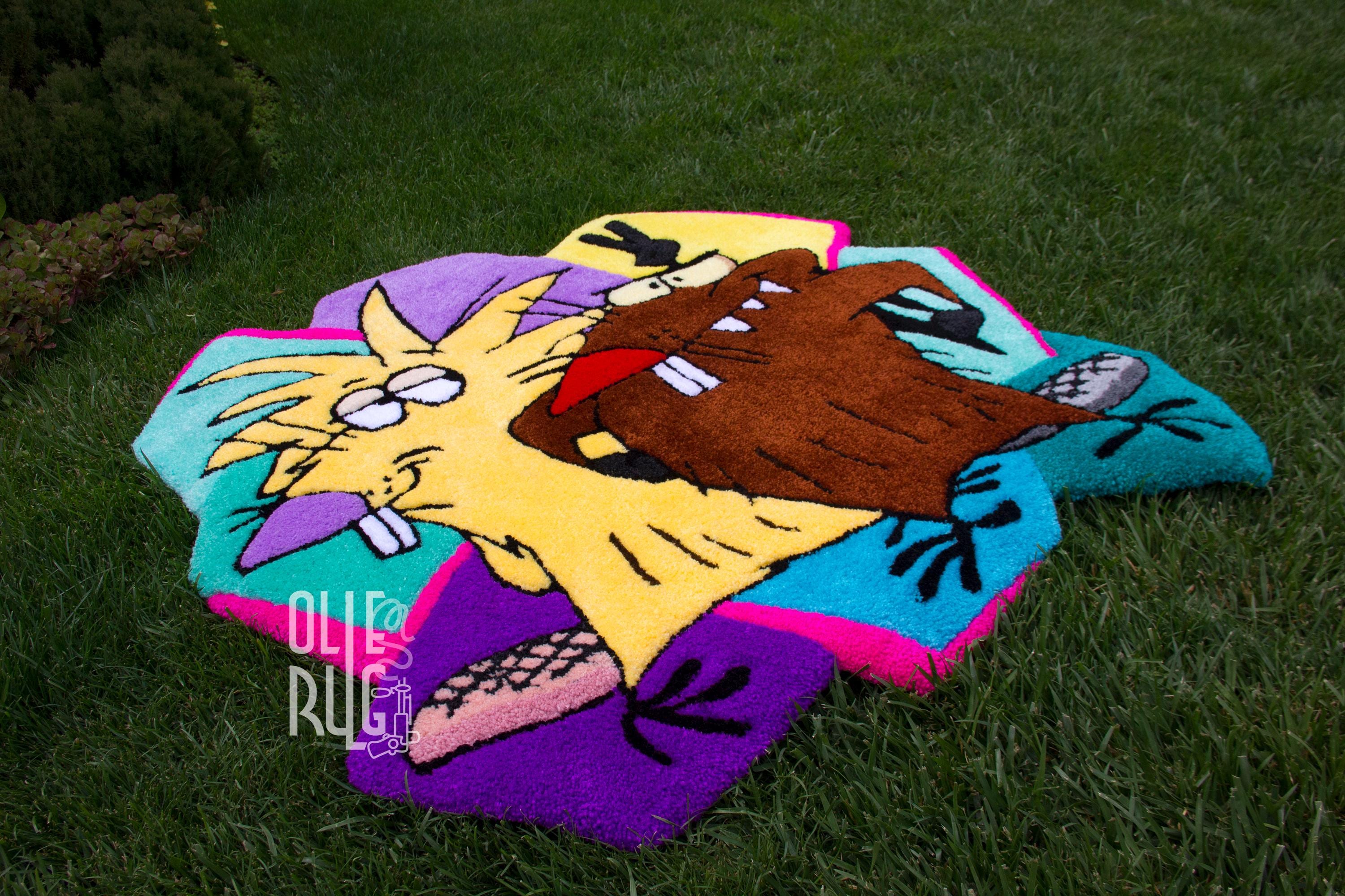 Angry Beavers Rug: Handmade 90s Cartoon Nostalgic Decor - Etsy