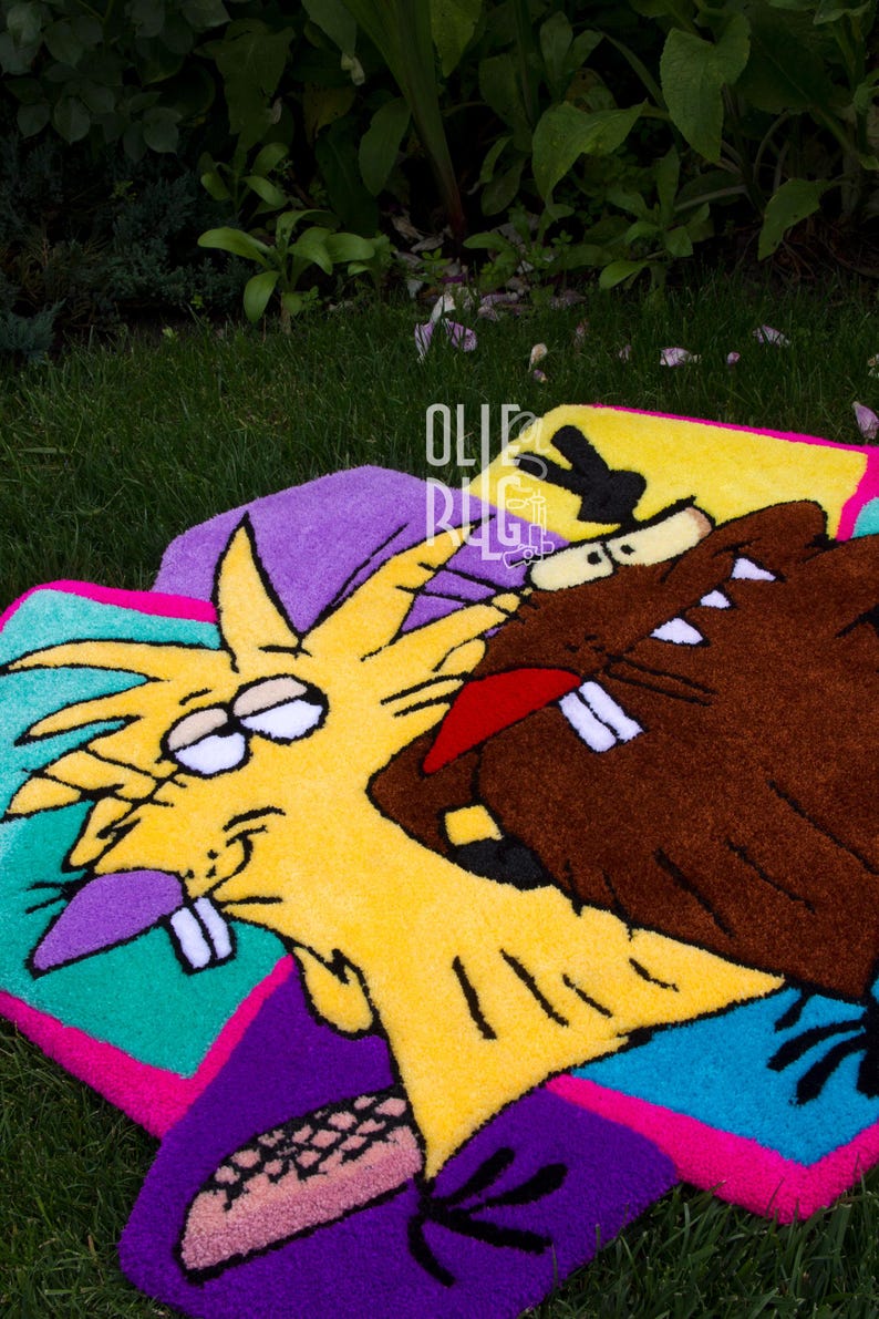 Angry Beavers Rug: Handmade 90s Cartoon Nostalgic Decor - Etsy