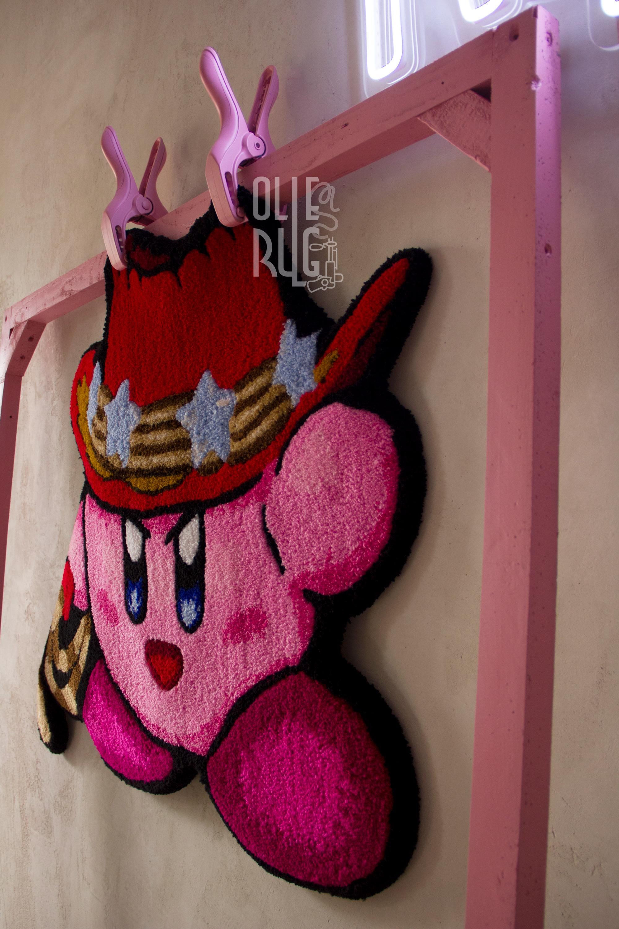 KIRBY With Cowboy Hat and Lasso - Tufting RUG, Custom Rugs, Handmade ...