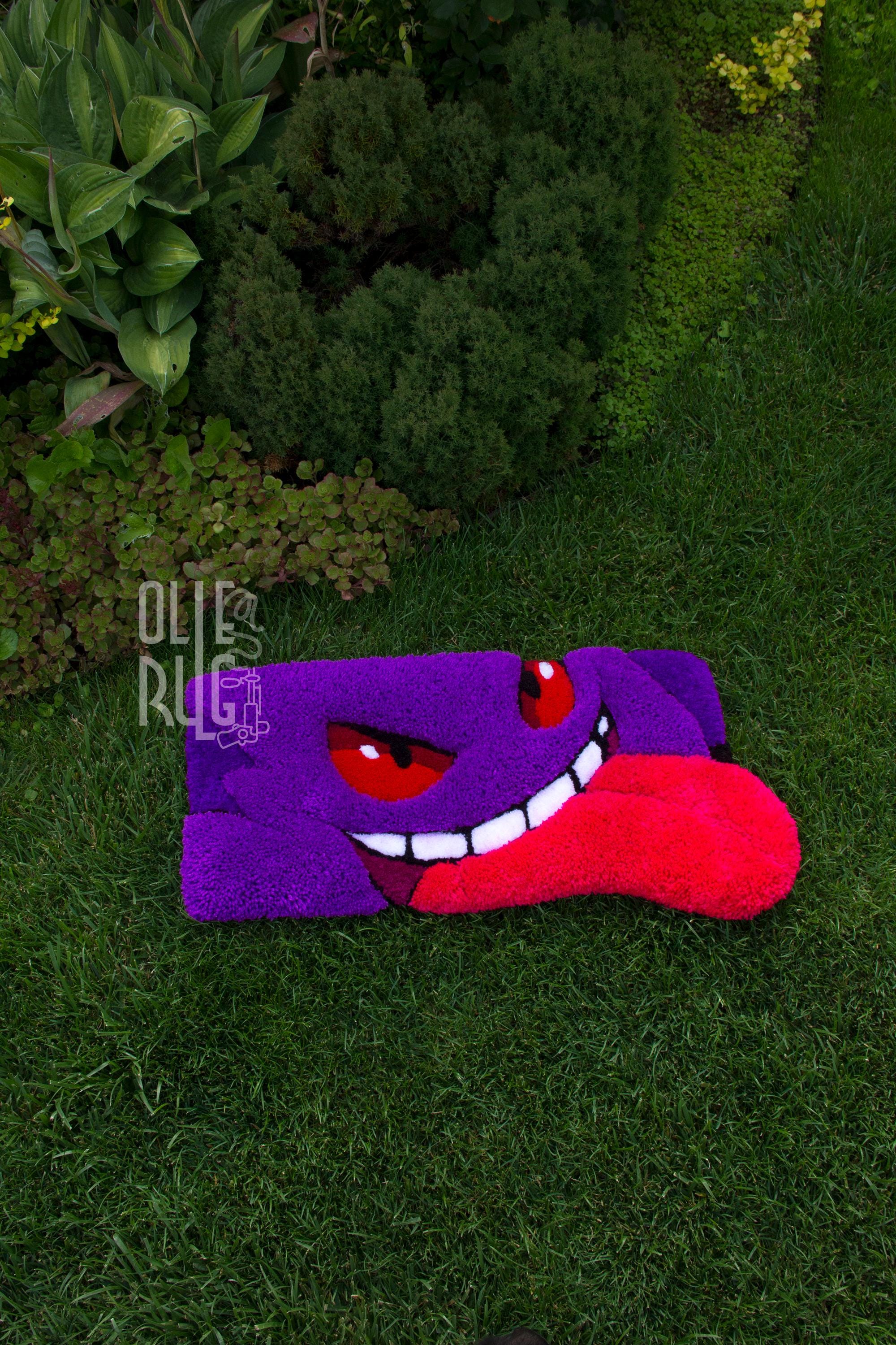 Gengar Tufting Rug – 3D Tufted Carpet – Handmade Ghost Type Decor ...