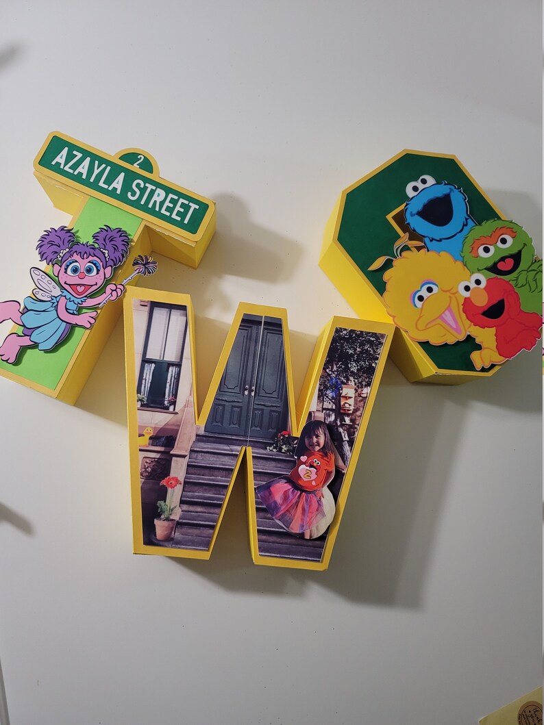 Sesame Street 3D Letters - Etsy