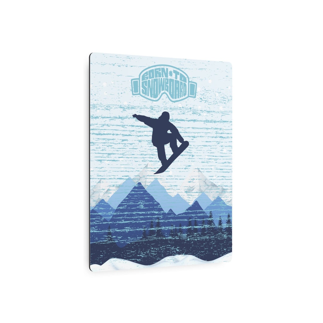 Vintage Snowboard Graphic Wall Art - Metal Print - Etsy