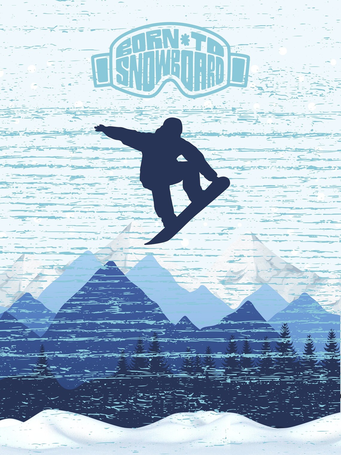 Vintage Snowboard Graphic Wall Art - Digital Download - Etsy