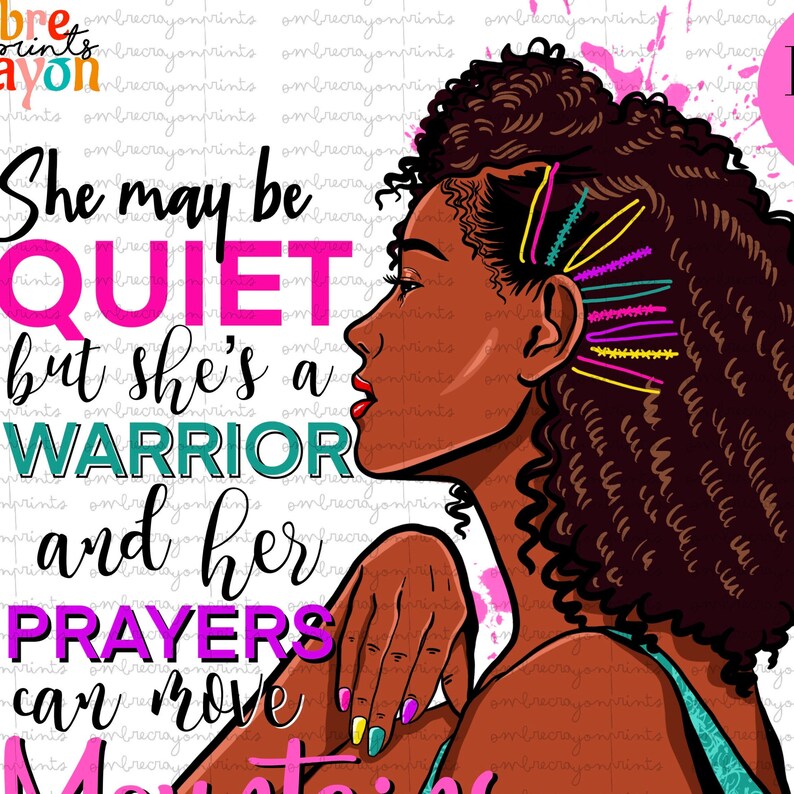 Girl Praying Afro Queen African Woman PNG Black Melanin Classy - Etsy