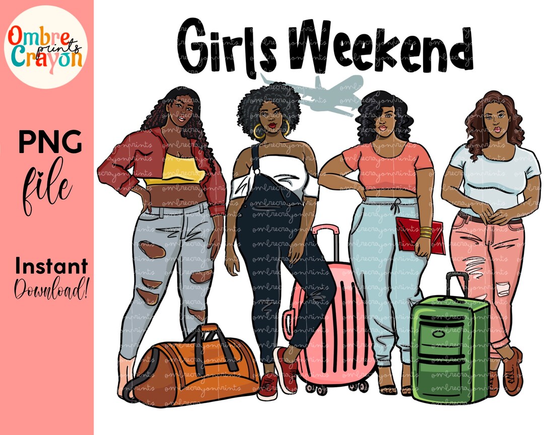 Girls Trip PNG: Melanin Divas, Ladies Getaway Clipart (digital Download ...