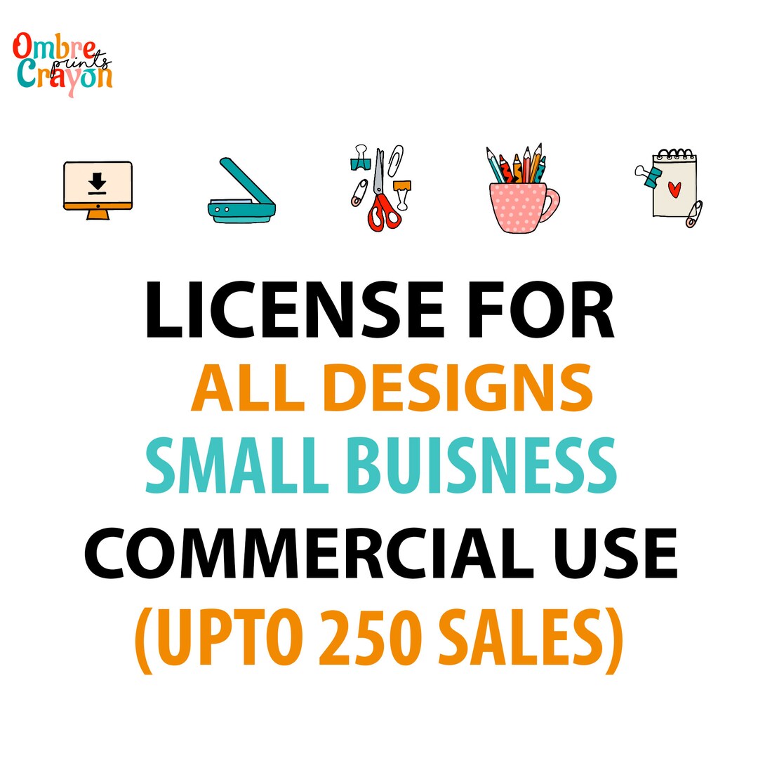 Commercial Use License for All Listings/designs ( of Your Choice) - up ...
