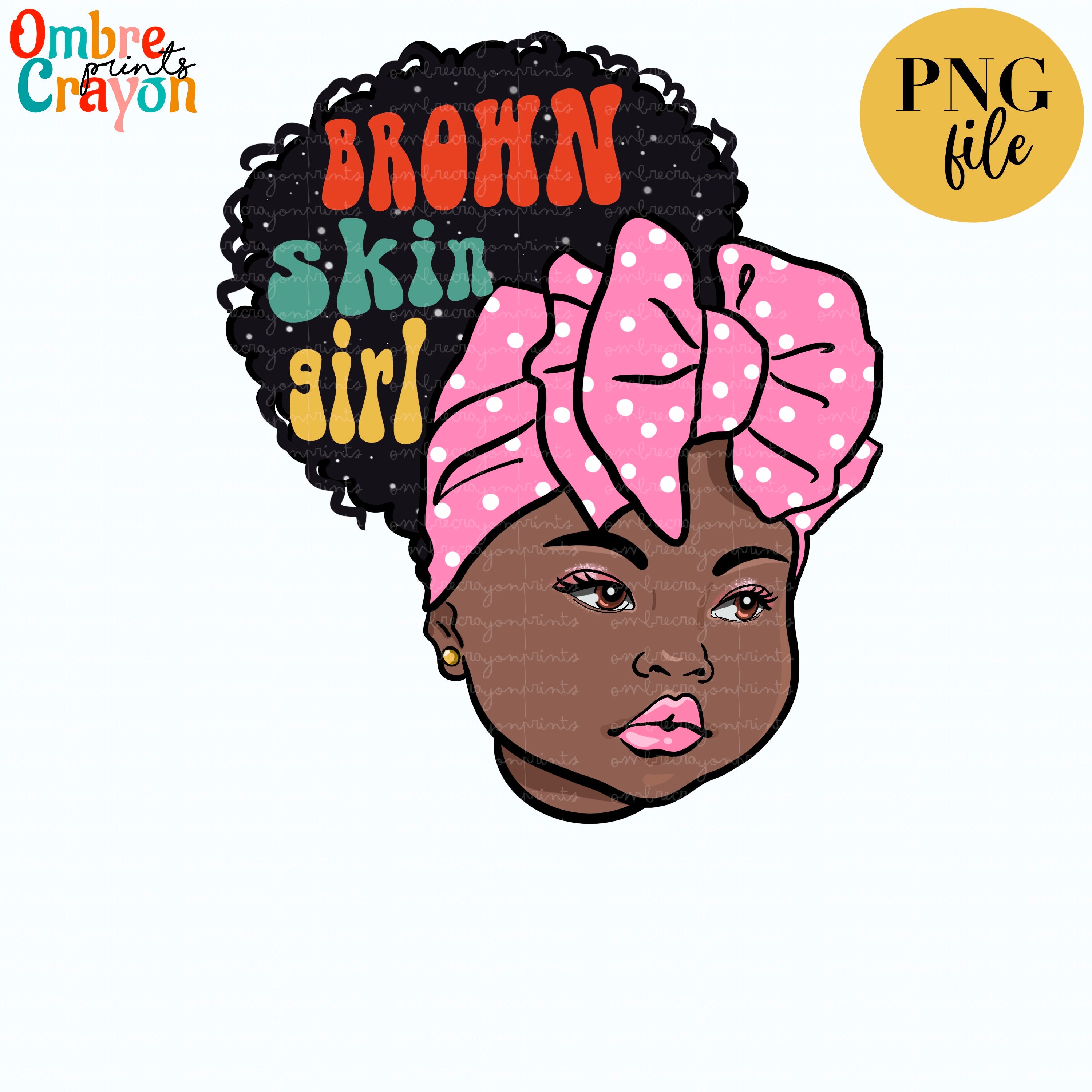Black Kids Afro Puff Little Melanin Queen Brown Skin Girl PNG Natural ...