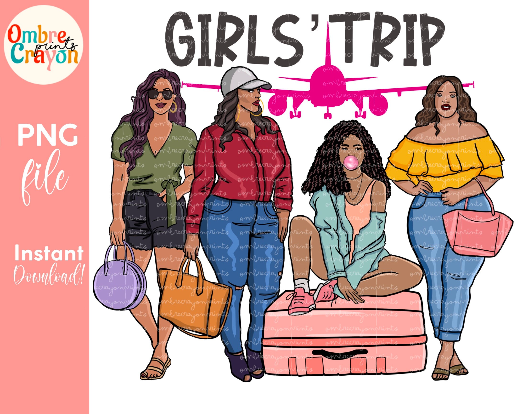 Girls-trip Summer Luggage Holiday Ladies Getaway Vacation | Etsy