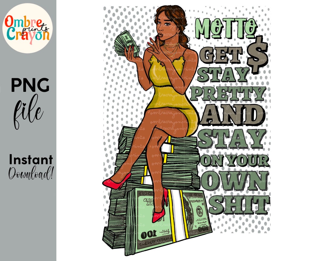Afro Lola Boss Lady PNG: Urban Girl Hustle Design (digital Download) - Etsy