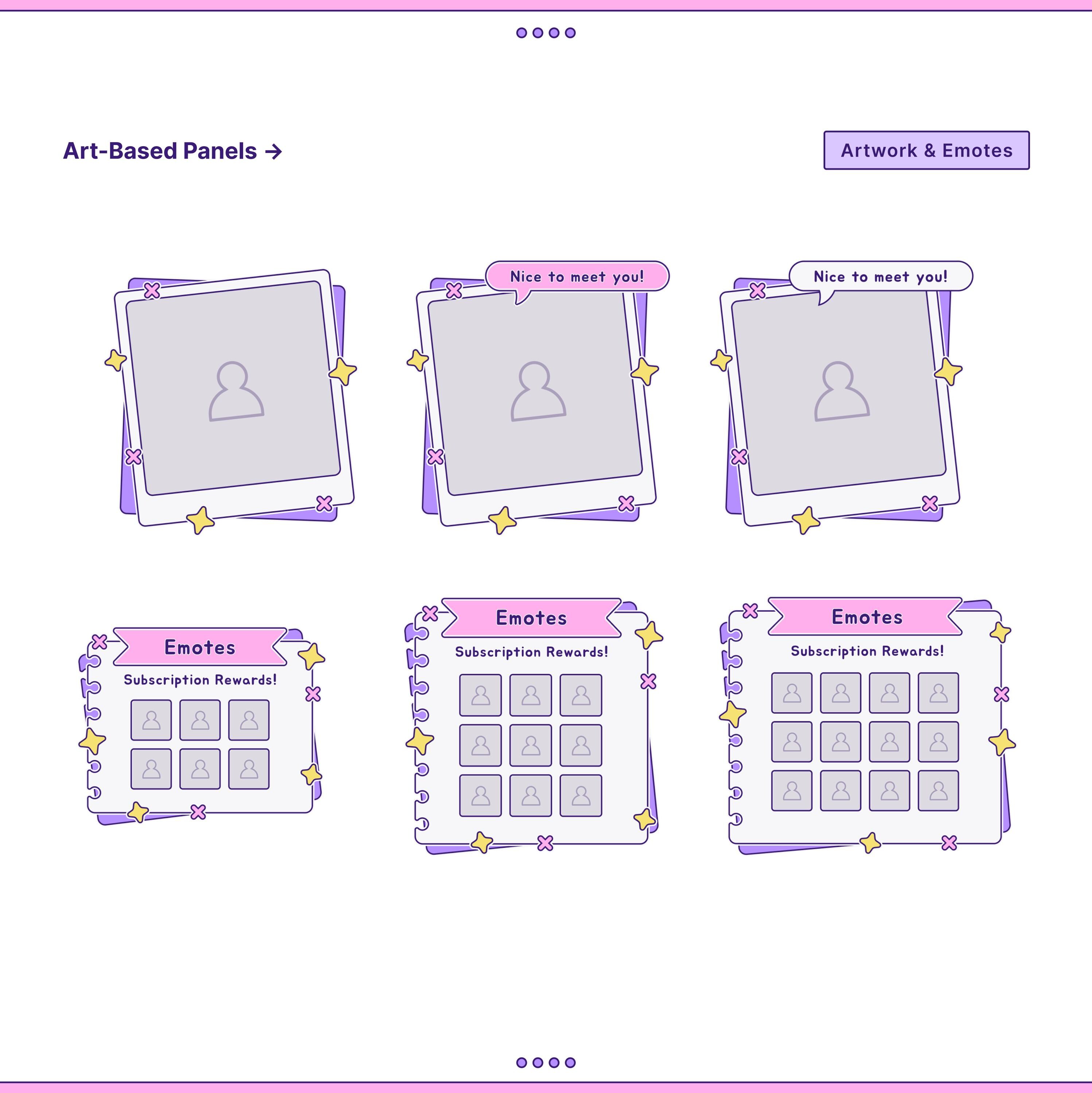 Customizable Doodle Diary Panels // Pink & Purple - Etsy