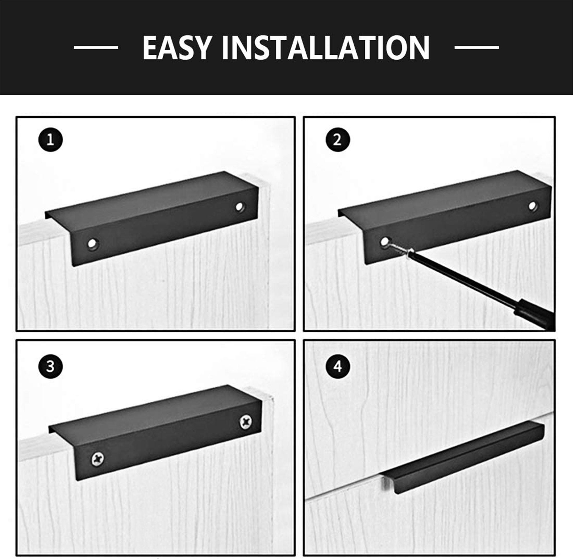 Modern Finger Edge Pulls Tab Pull Aluminum Alloy Hidden - Etsy