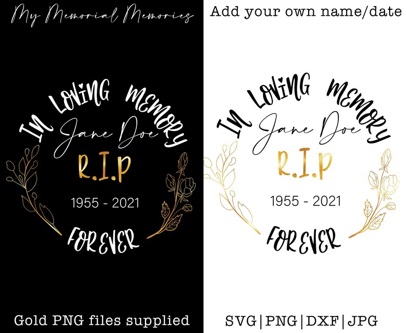 In liefdevolle herinnering svg, rip svg, Memorial svg, Rest In Peace ...