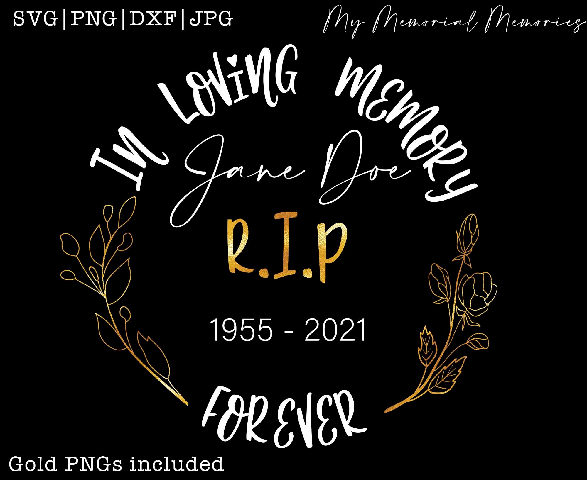 In Loving Memory Svg Rip Svg Memorial Svg Rest in Peace - Etsy UK
