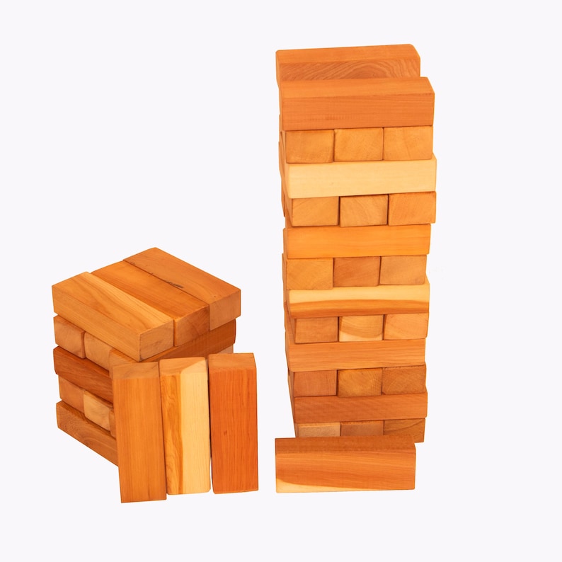 VINTAYARD Cedar Wood Tumbling Tower, Classic Game for Everybody, 54 ...