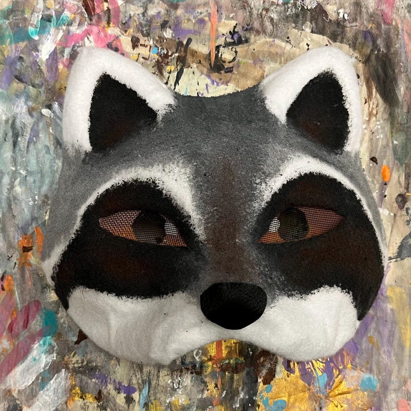 Therian Raccoon Mask - Etsy