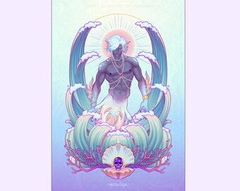 Merman Drawing - Etsy