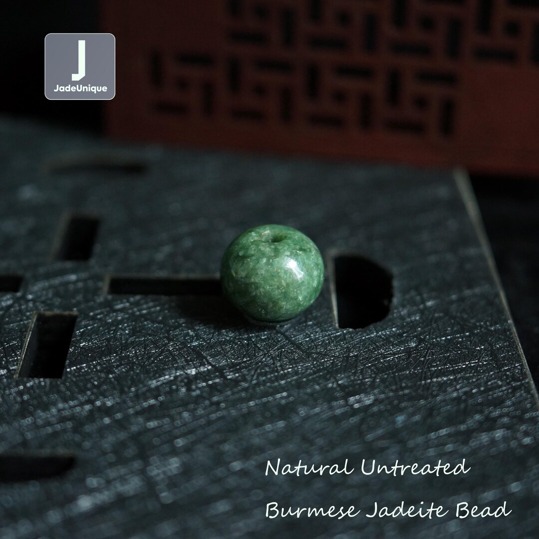 Authentic Jadeite Barrel Bead | Natural Untreated Burmese Jadeite ...