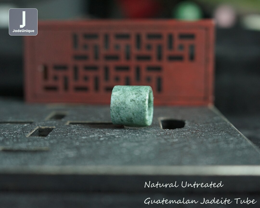 Authentic Jadeite Tube Bead - Natural Untreated Guatemalan Jadeite ...