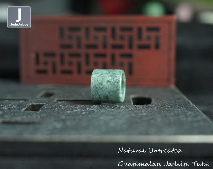 Authentic Jadeite Tube Bead - Natural Untreated Guatemalan Jadeite ...