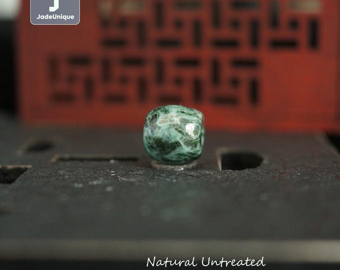 Authentic Jadeite Barrel Bead - Natural Untreated Guatemalan Jadeite ...