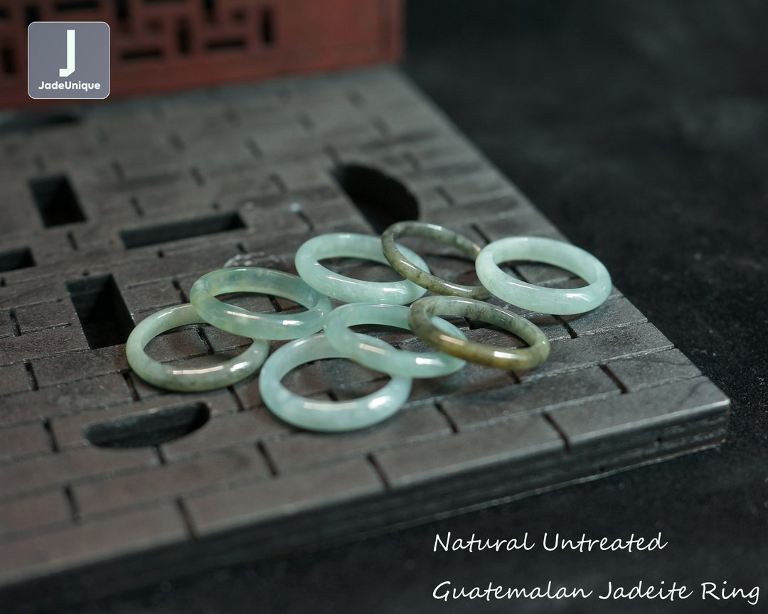 Authentic Jadeite Ring US Size 5.5, Hand Carved Guatemalan Jadeite ...