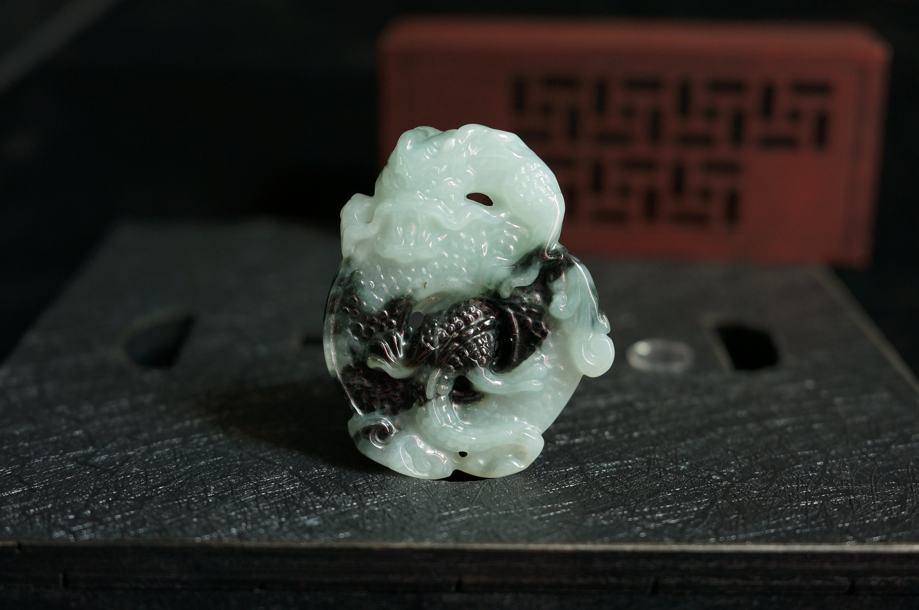 Jadeite Dragon Pendant Hand Carved Burmese Jadeite Pendant - Etsy