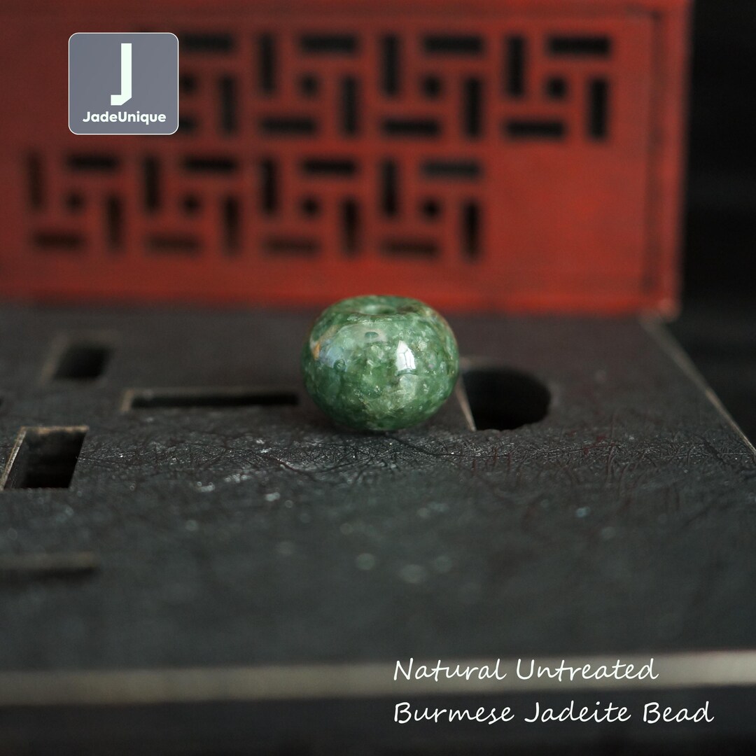 Authentic Jadeite Barrel Bead | Natural Untreated Burmese Jadeite ...