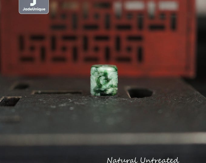 Jadeite Barrel Bead for Necklace/bracelet | Hand Carved Burmese Jadeite ...