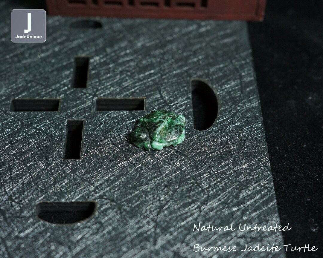 Jadeite Turtle Pendant for Necklace - Hand Carved Burmese Jadeite ...