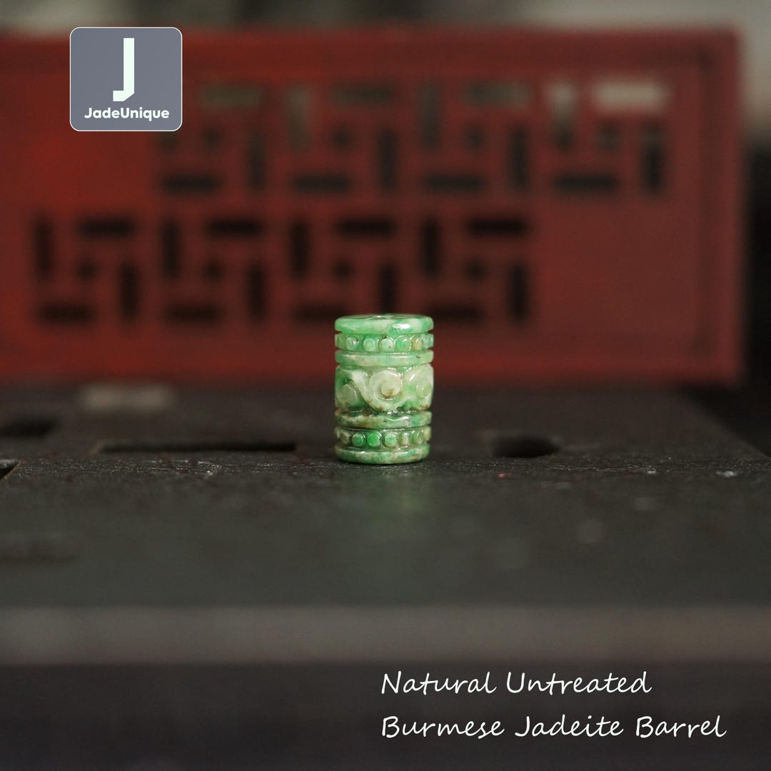 Authentic Jadeite Tube Bead | Natural Untreated Burmese Jadeite | Grade ...