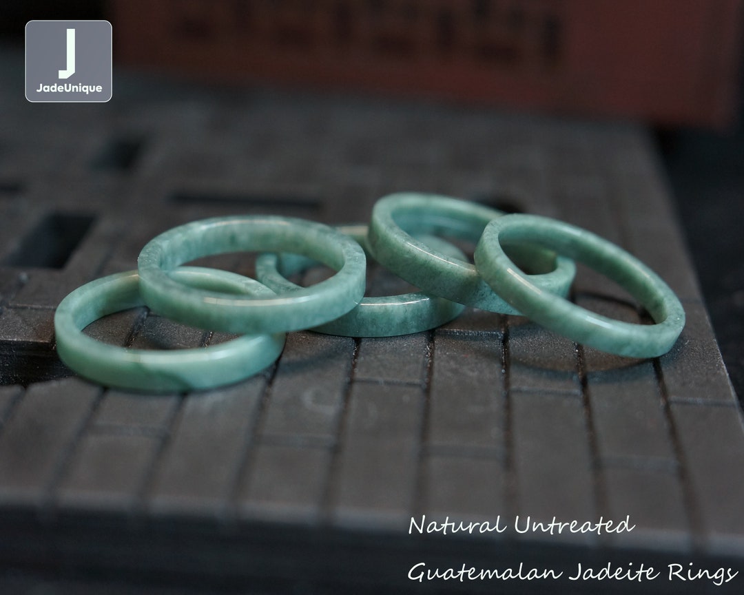 Authentic Jadeite Ring US Size 9, Hand Carved Guatemalan Jadeite ...