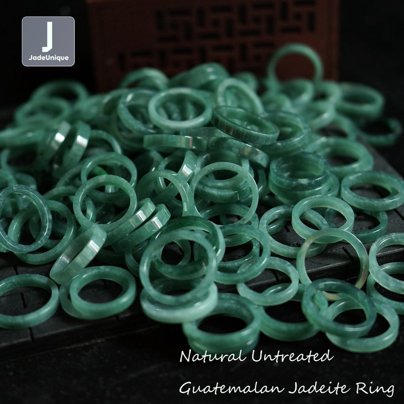 Carved Jade Rings - Etsy UK