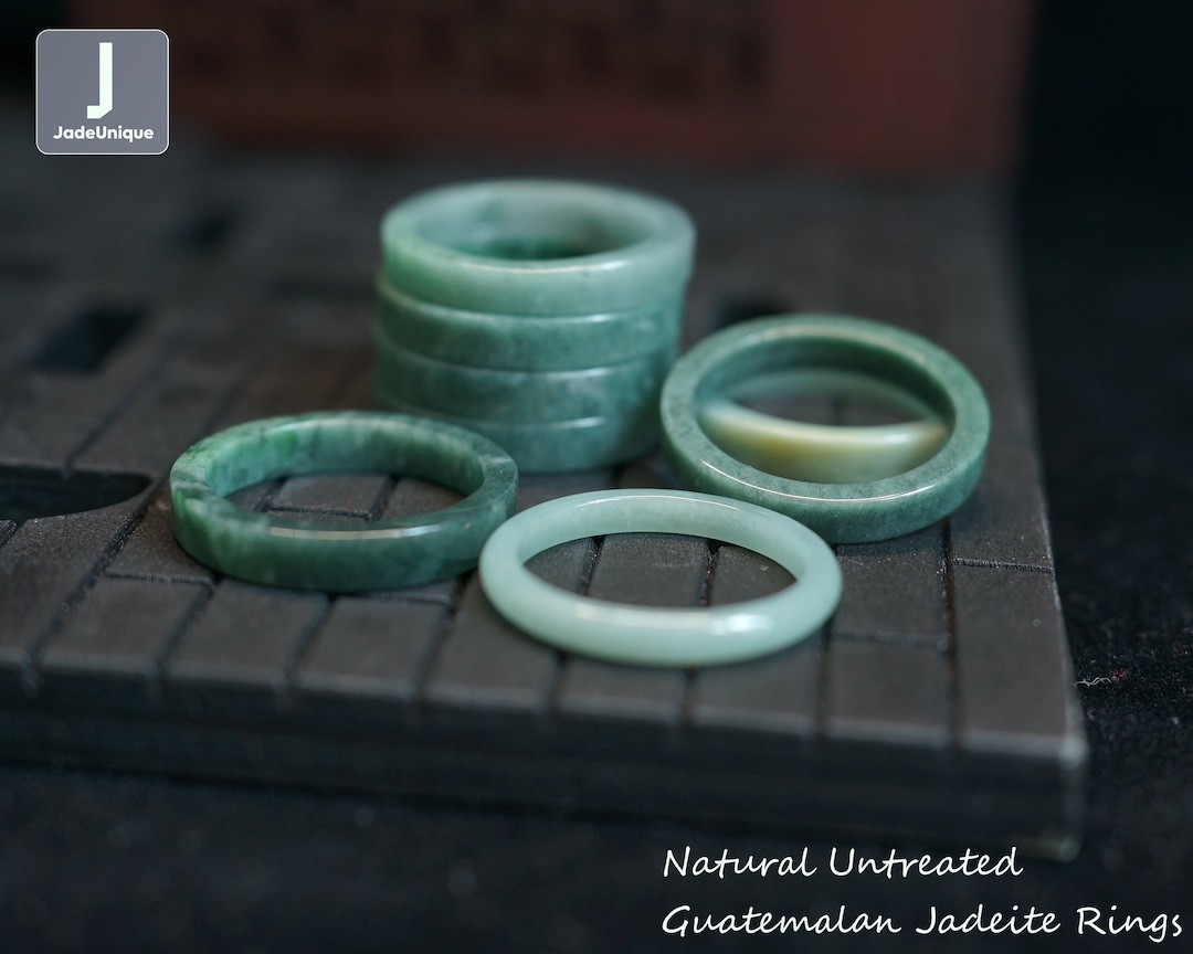 Authentic Jadeite Ring US Size 7.5, Hand Carved Guatemalan Jadeite ...