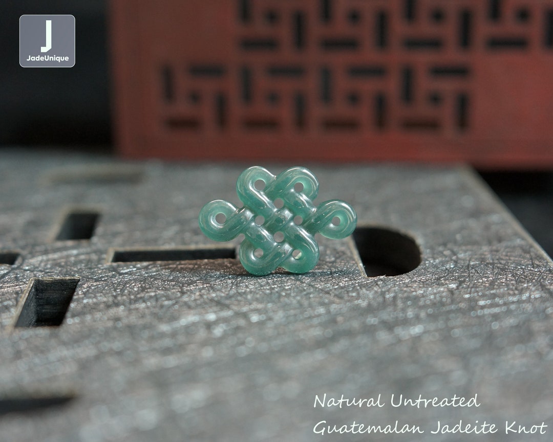 Chinese Knotting Jadeite Pendant for Necklace, Hand Carved Guatemalan ...