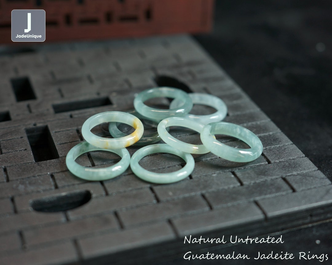 Authentic Jadeite Ring US Size 3.5, Hand Carved Guatemalan Jadeite ...